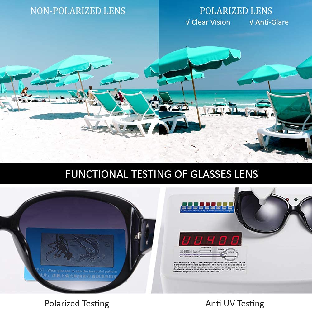 Votange Oversized Polarized Sunglasses Womens Retro Trendy Big Oval Sun Glasses UV Protection Shades For Women