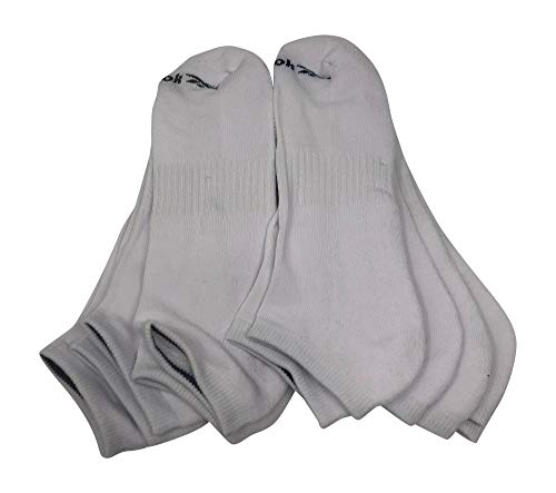 Reebok 6 Pack Mens Low Cut Performance Training Socks (sock size 13-16/shoe size 12.5-16, White/Navy/Grey XL)