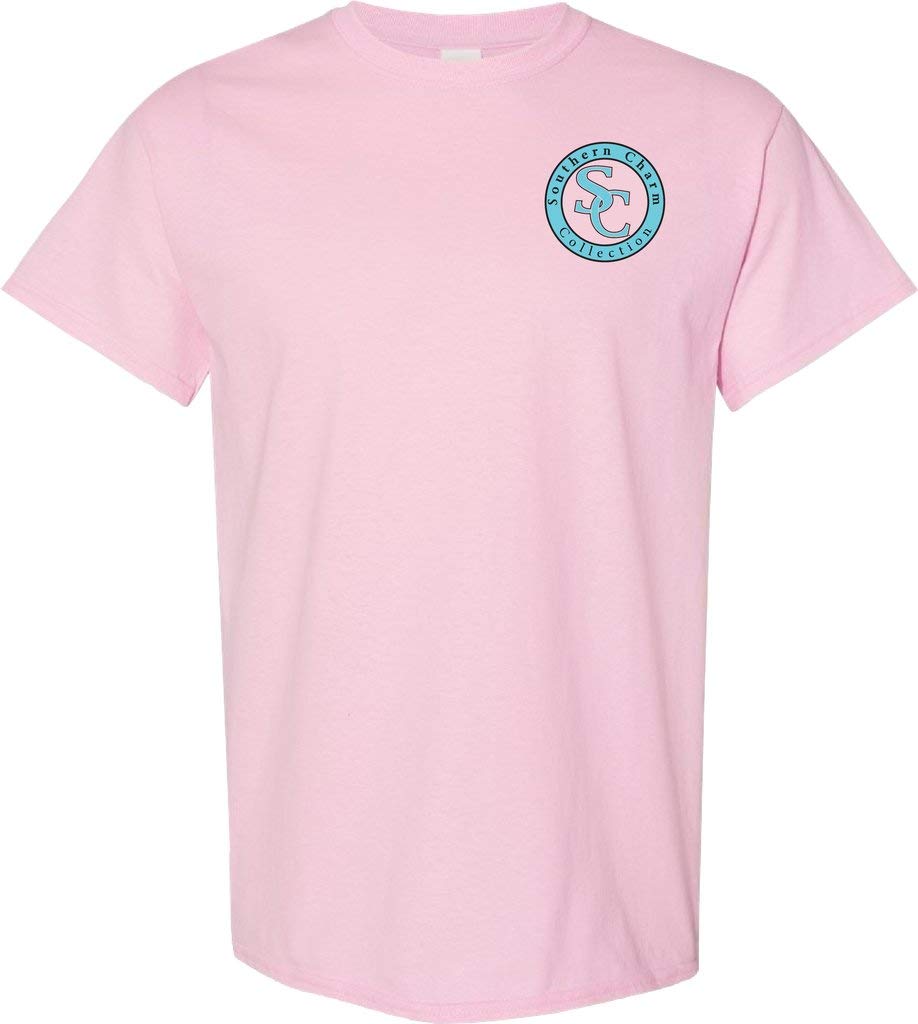 Southern Charm Collection Don't be Crabby on a Light Pink T Shirt Small - 5X