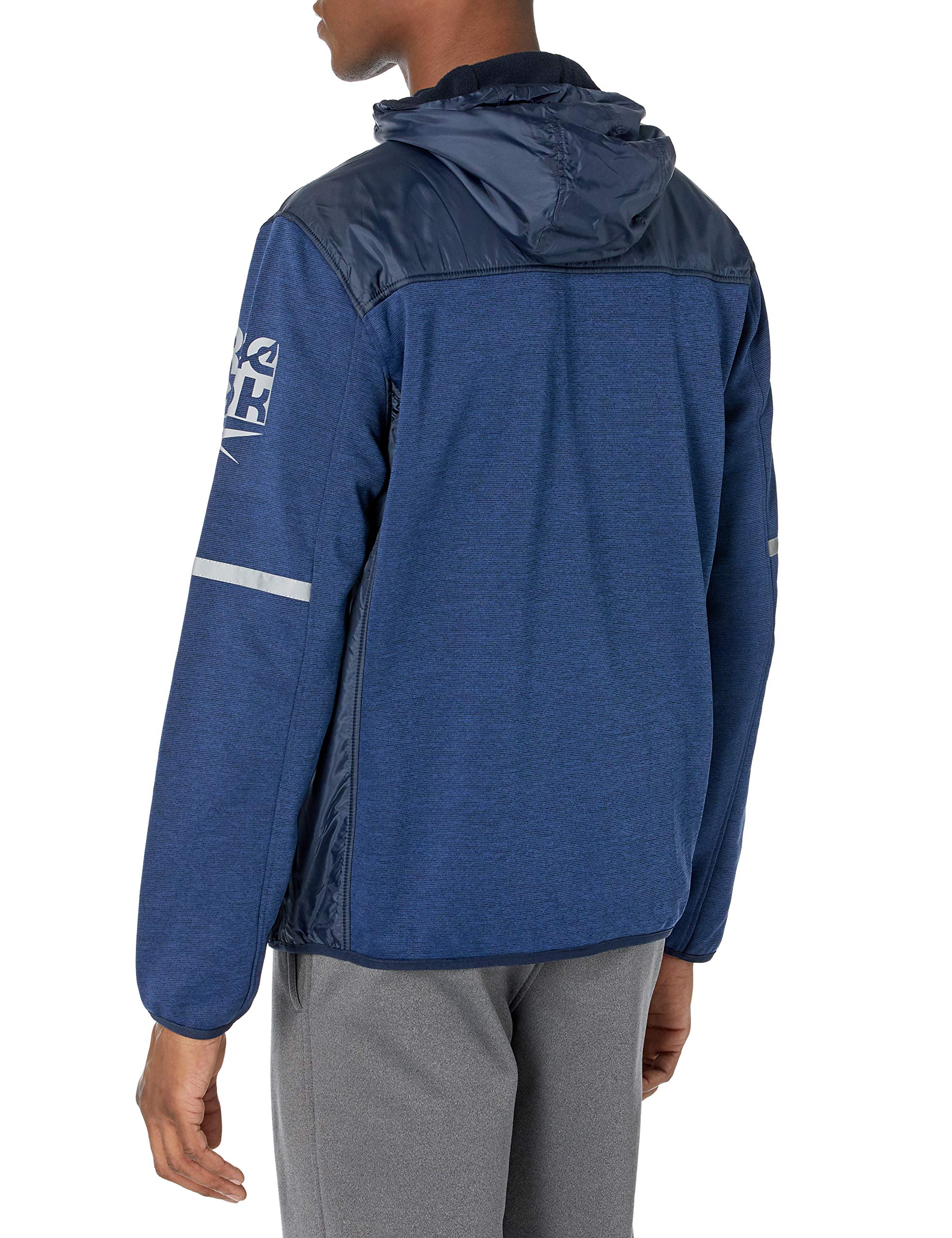 Reebok Men's Soft Woven Jacket, Navy Heather/Navy, M