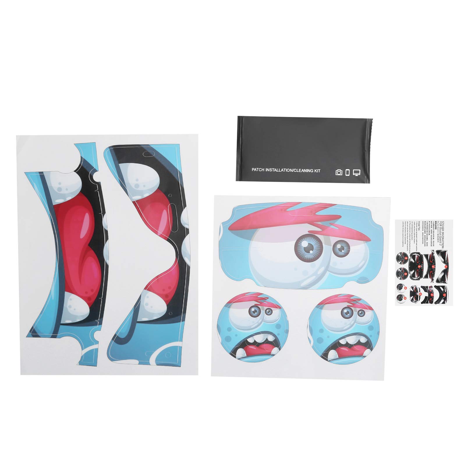VR Headset and Controller Skin for Oculus Quest 2, VR Glasses Controller Headset Decal Stickers, PVC Protective Skin Cover Set, Virtual Reality Gaming Accessories