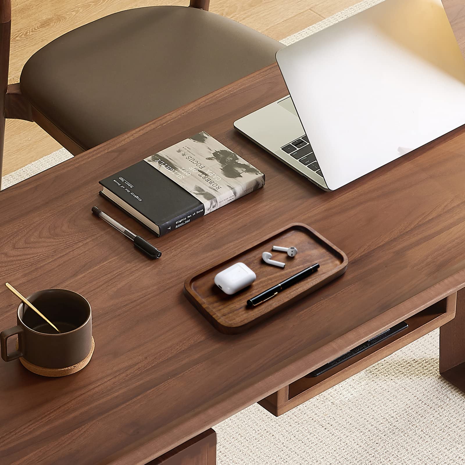 Tray, Wood Tray, Walnut Tray, Storage and Gift-Giving, retain Wood Grain and Complete pores, a Whole Piece of American Walnut (Walnut D03R1 )