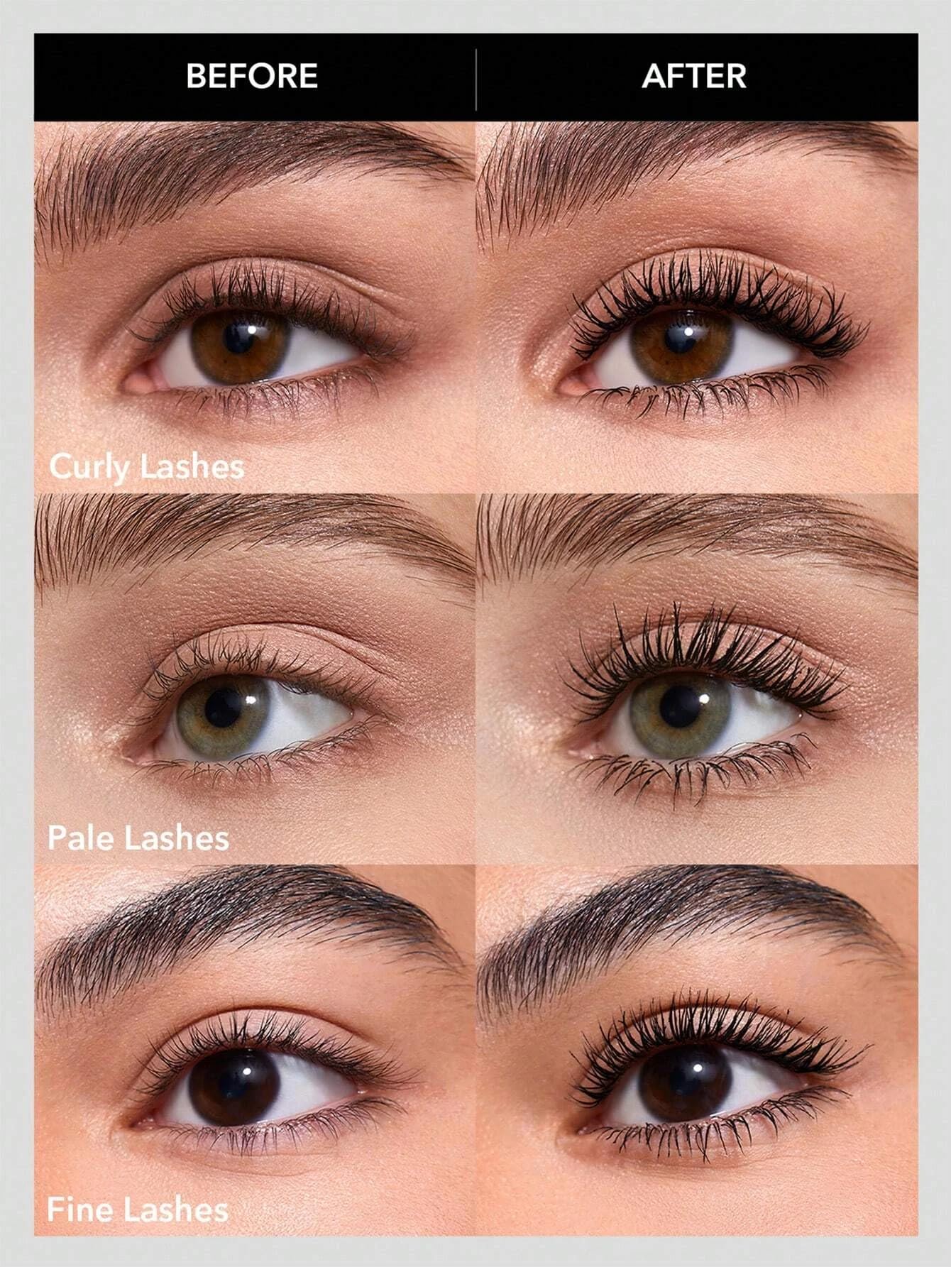 SHEGLAM 2 In 1 Black Volume and Length Washable Mascara Long Lasting Dual-Ended Tubing Eye Makeup