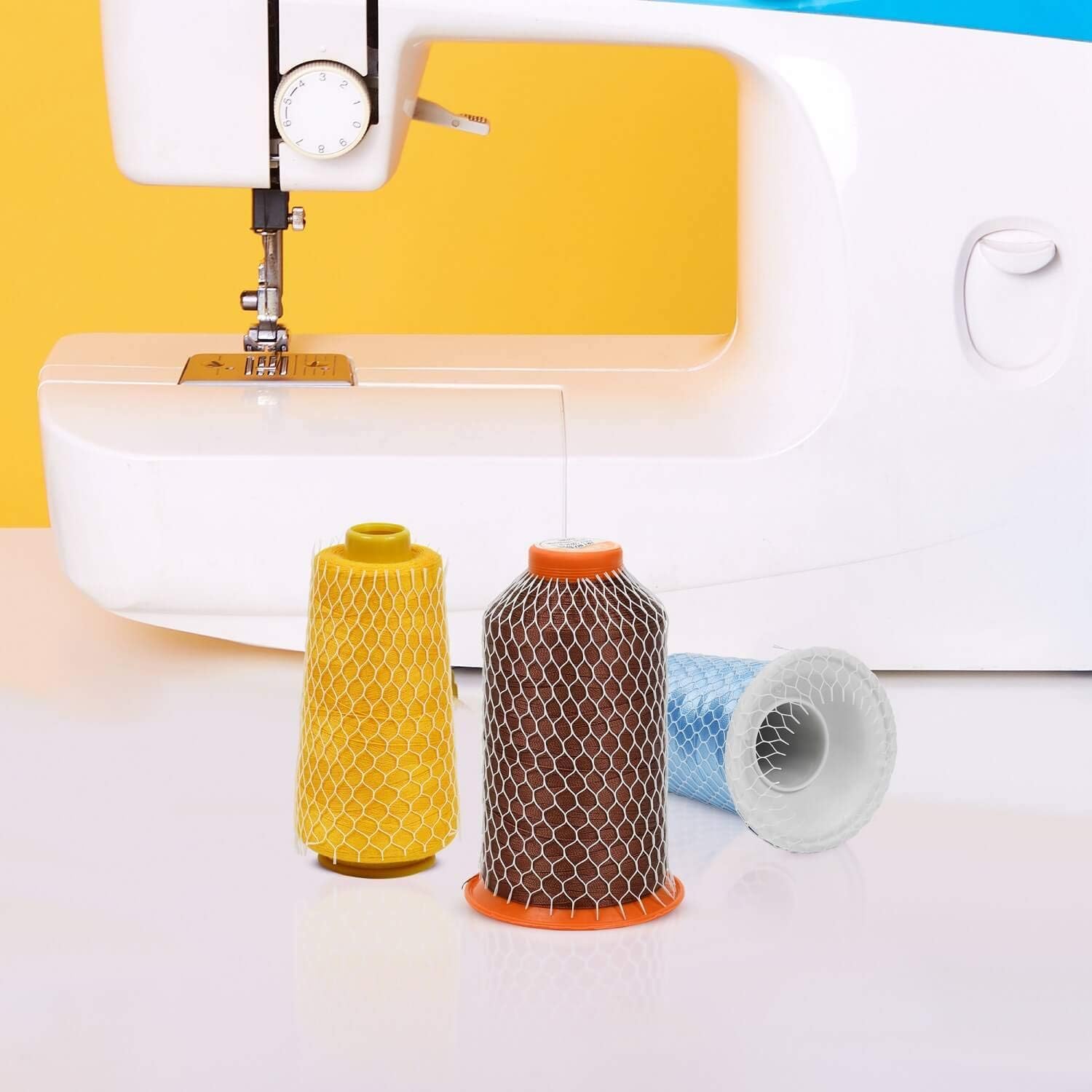 Original Thread Net Spool Saver - Thead Nets for Sewing Embroidery Mesh Spool Socks - Embroidery and Sewing Machine Thread Spools and Cones - Prevents Thread from Unwinding