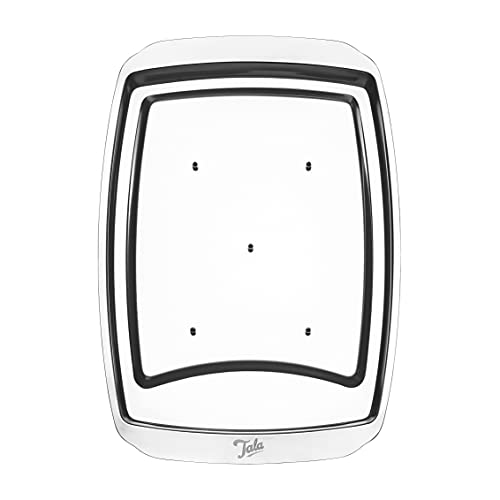 Tala Performance Stainless Steel Carving Tray, with 5 Spikes to Hold Meat Whilst Carving, 35.5cm x 25 cm