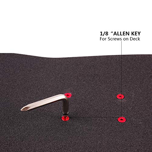 OUDEW Skateboard Tool,All-in-One Multi-Functional T Skate Tool and Allen Key Portable Skateboard T Tool Accessory for Longboard Skateboard,Universal T Tool