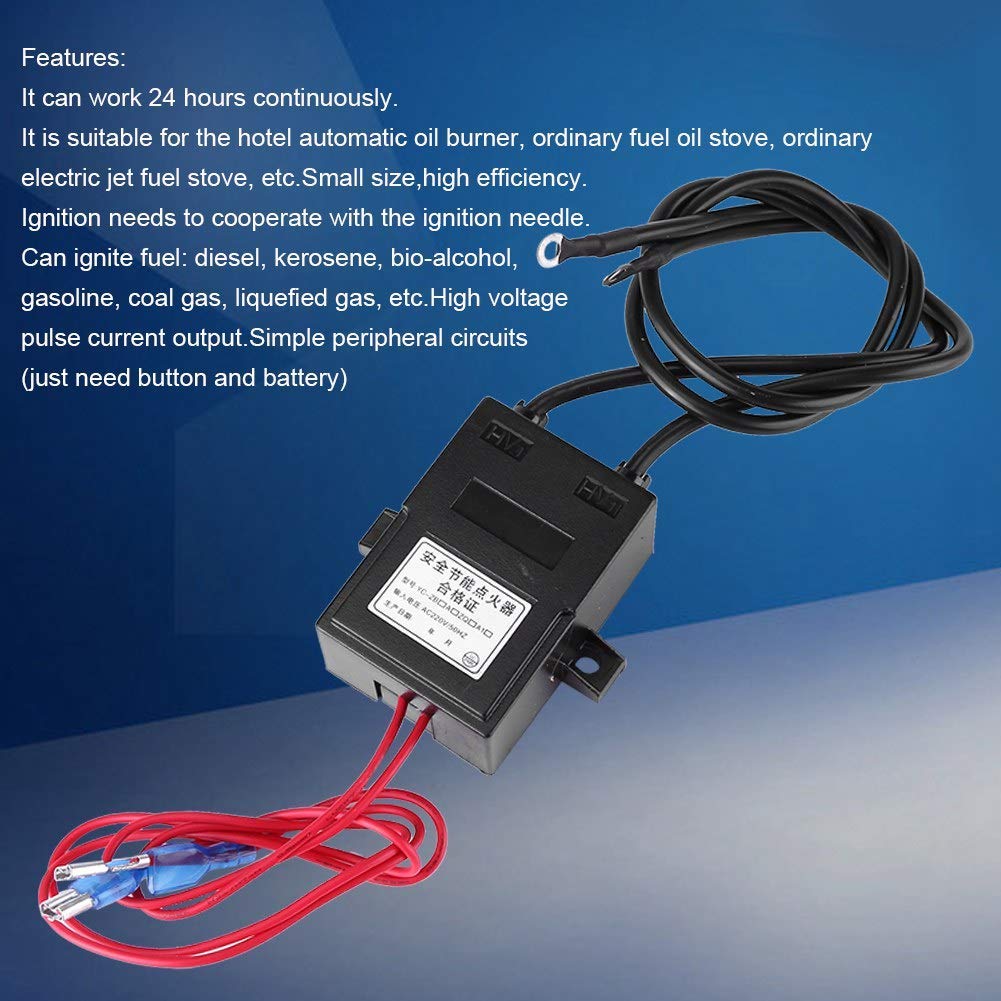 Oumefar AC 220V 1A-2A High Voltage Generator Continuous Igniter Module ≥12kV Mini Pulse Arc Inverter for Automatic Oil Burner Electrical and Engineering