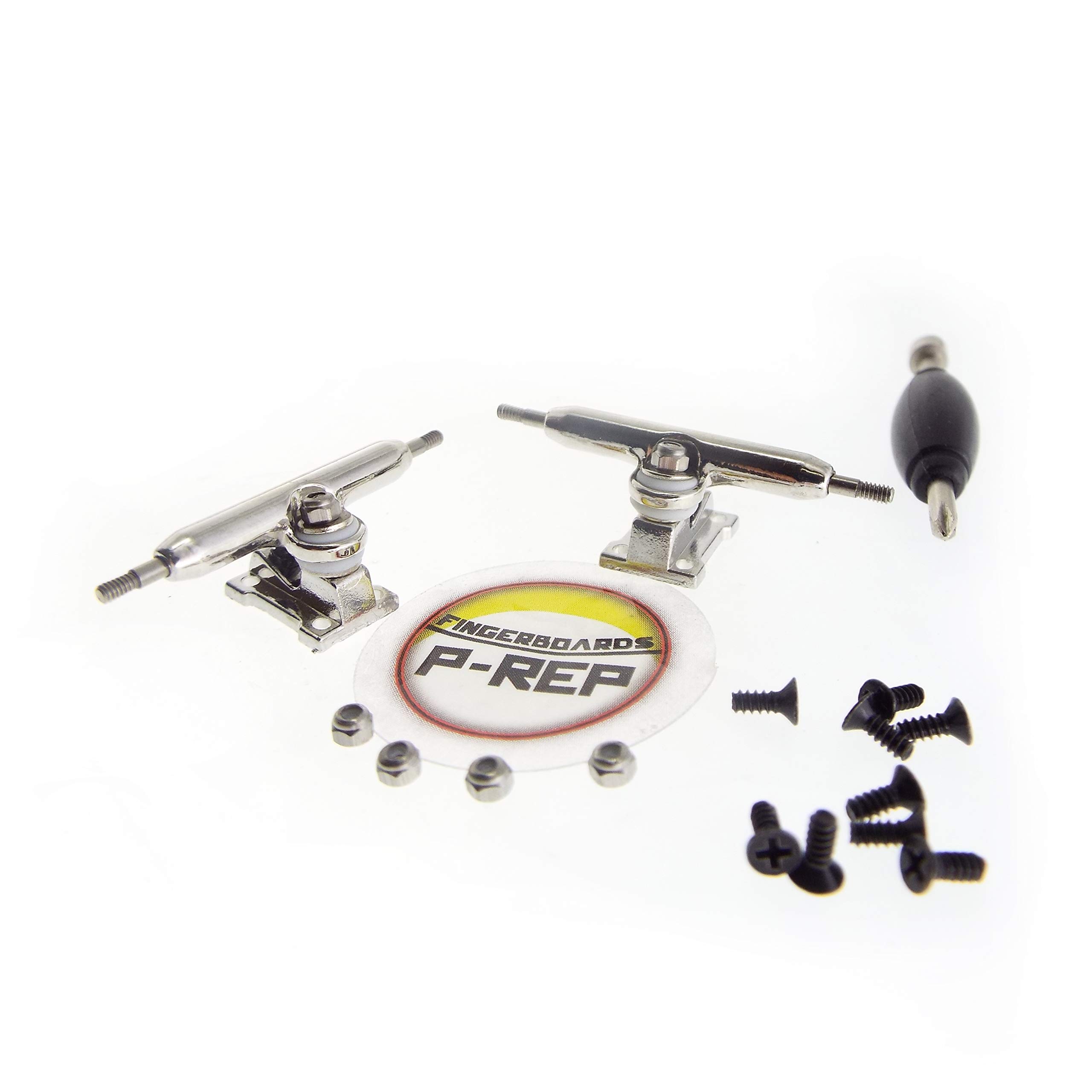 P-REP 32mm Solid Performance Fingerboard Trucks - with Lock Nuts and Baked Bushings