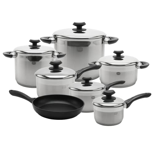 YBM HOME Non-Stick Aluminum Induction Compatible Frying Pan with Handle for Omelets, Simmering, Sautéing, and Braising, Black - 9.5 Inch
