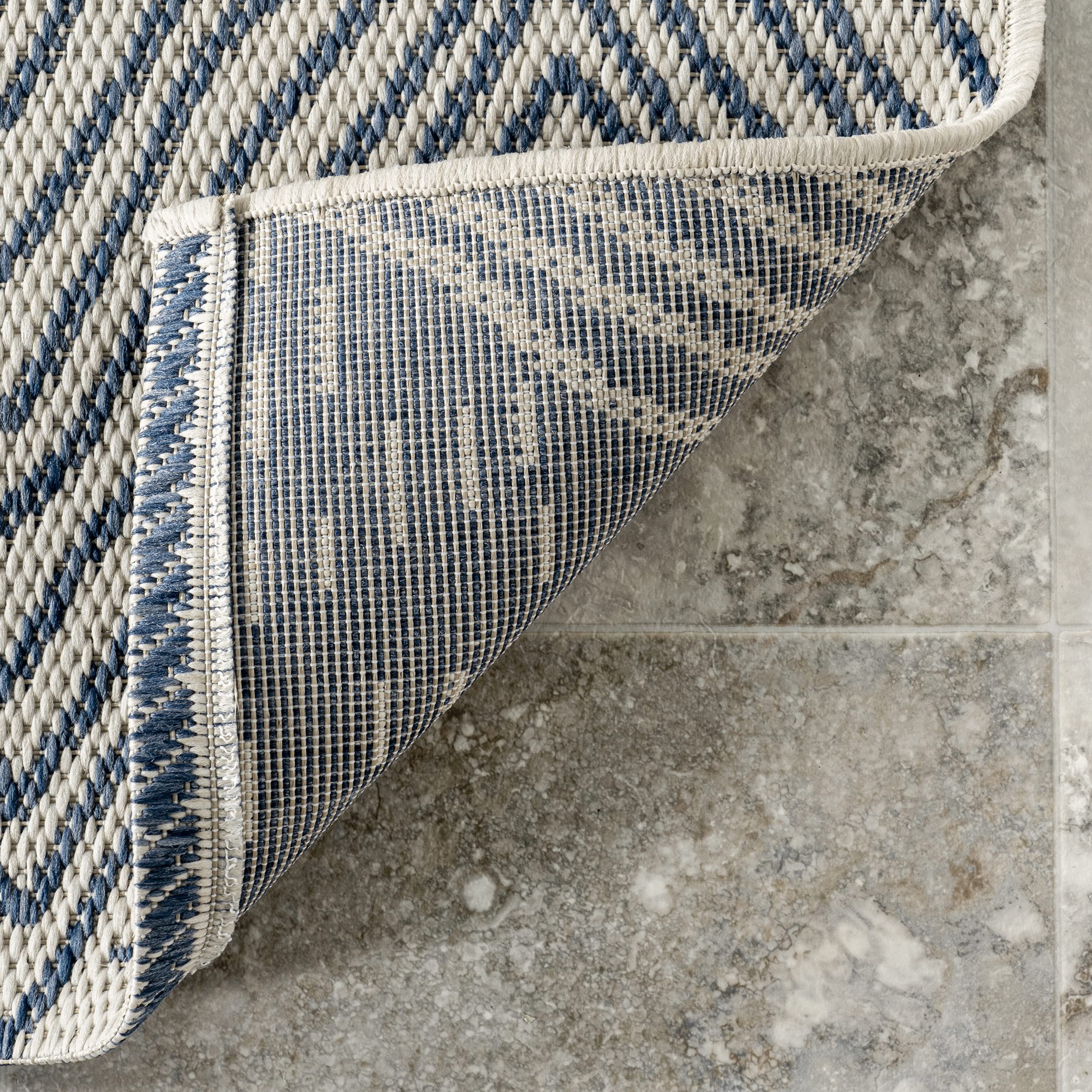 nuLOOM Carina Chevron Waves Indoor/Outdoor Area Rug, 6x9, Blue