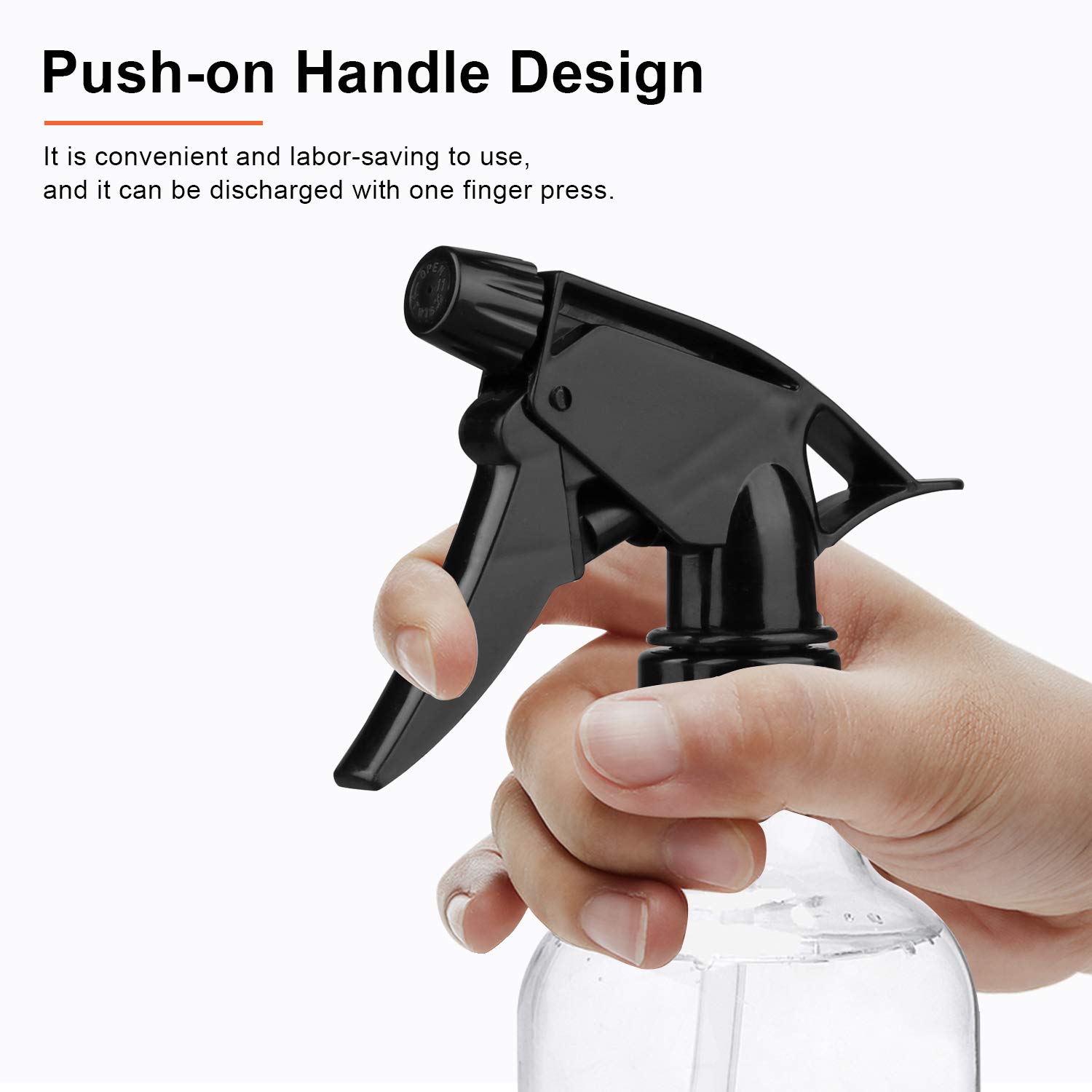 Plastic Spray Bottle,8 0z/250ml Spray Bottles for Cleaning Solutions,Hair,Oils Sprayer Water Squirt Bottle With Black Spray(8 pack)
