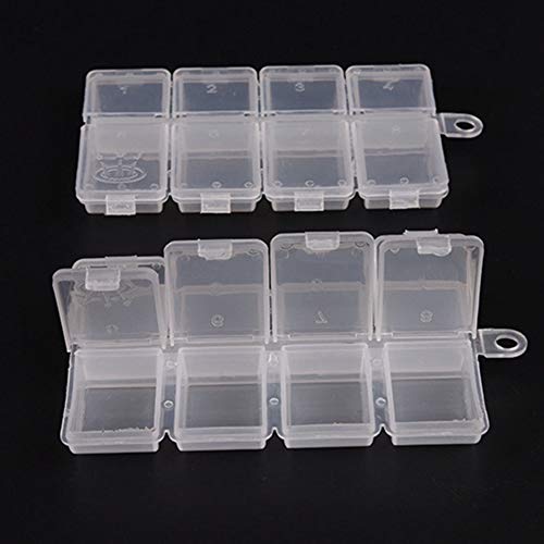 Yeuipea Fishing Tackle Storage Box, 8 Compartments Fly Lure Box Fishing Tackle Storage Box Spoon Hook Bait Tackle Case