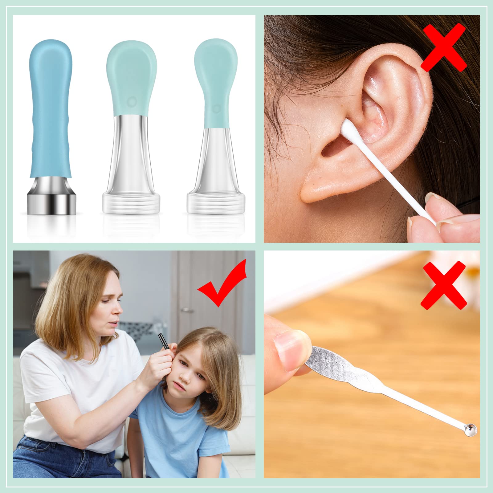 Original Replacement Ear Spoons, Ear Cleaner Tips Ear Wax Removal Tool Compatible with BEBIRD C3 Pro/X17 Pro/M9 Pro/K10 (16PCS)