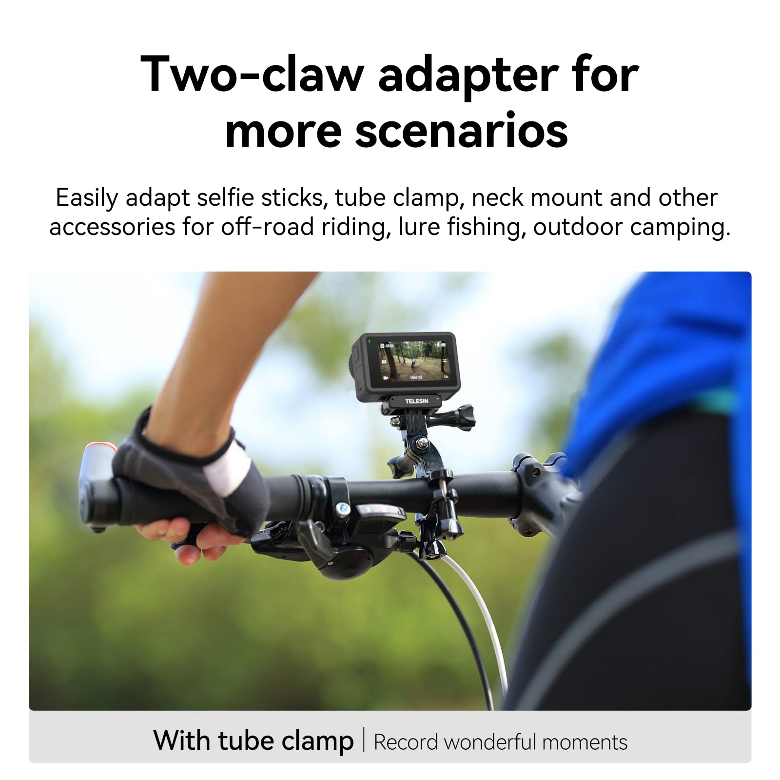 TELESIN Magnetic Adapter Mount for DJI Action 4/3 Quick Release Adapter with Connection Adapter - DJI Accessories, Attachable Tripod, Vlogging