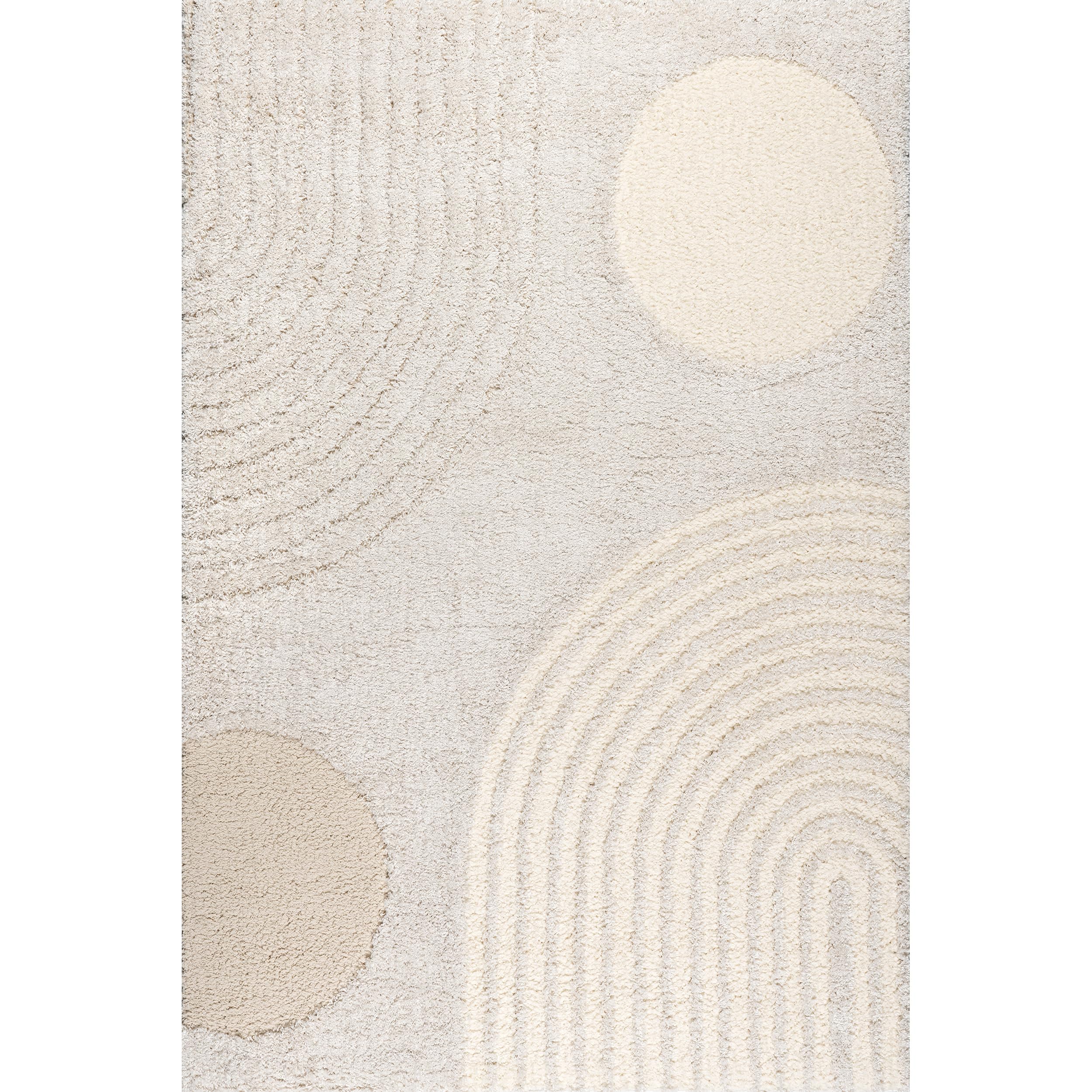 nuLOOM Gloria Abstract Shag Area Rug, 9x12, Beige