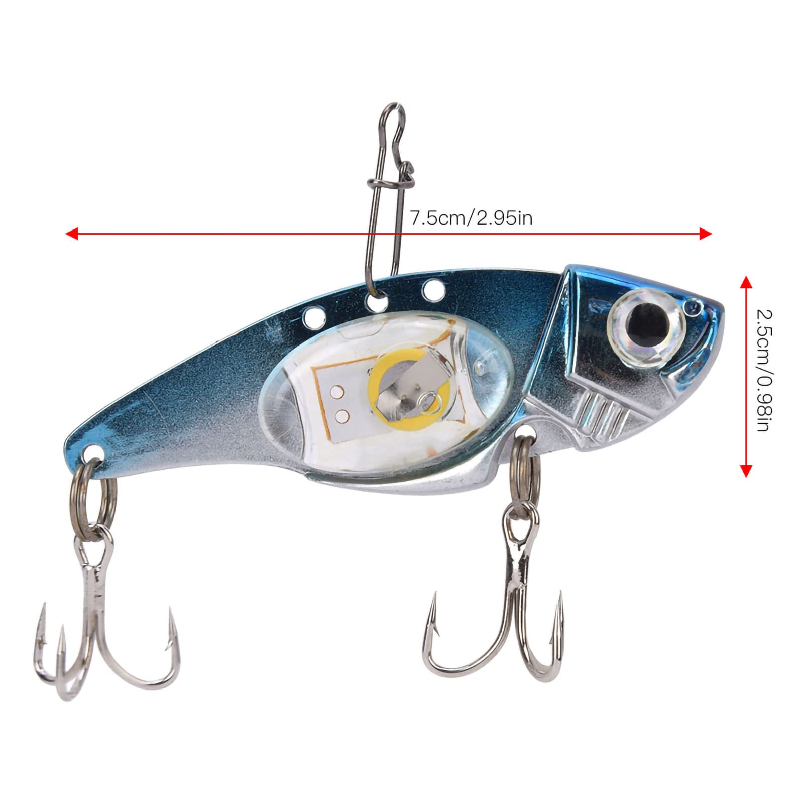 Yeuipea LED Fishing Lure Light,2 pcs LED Underwater Fishing Lure Light Night Lamp Attractor Bait Fish Tool Accessories