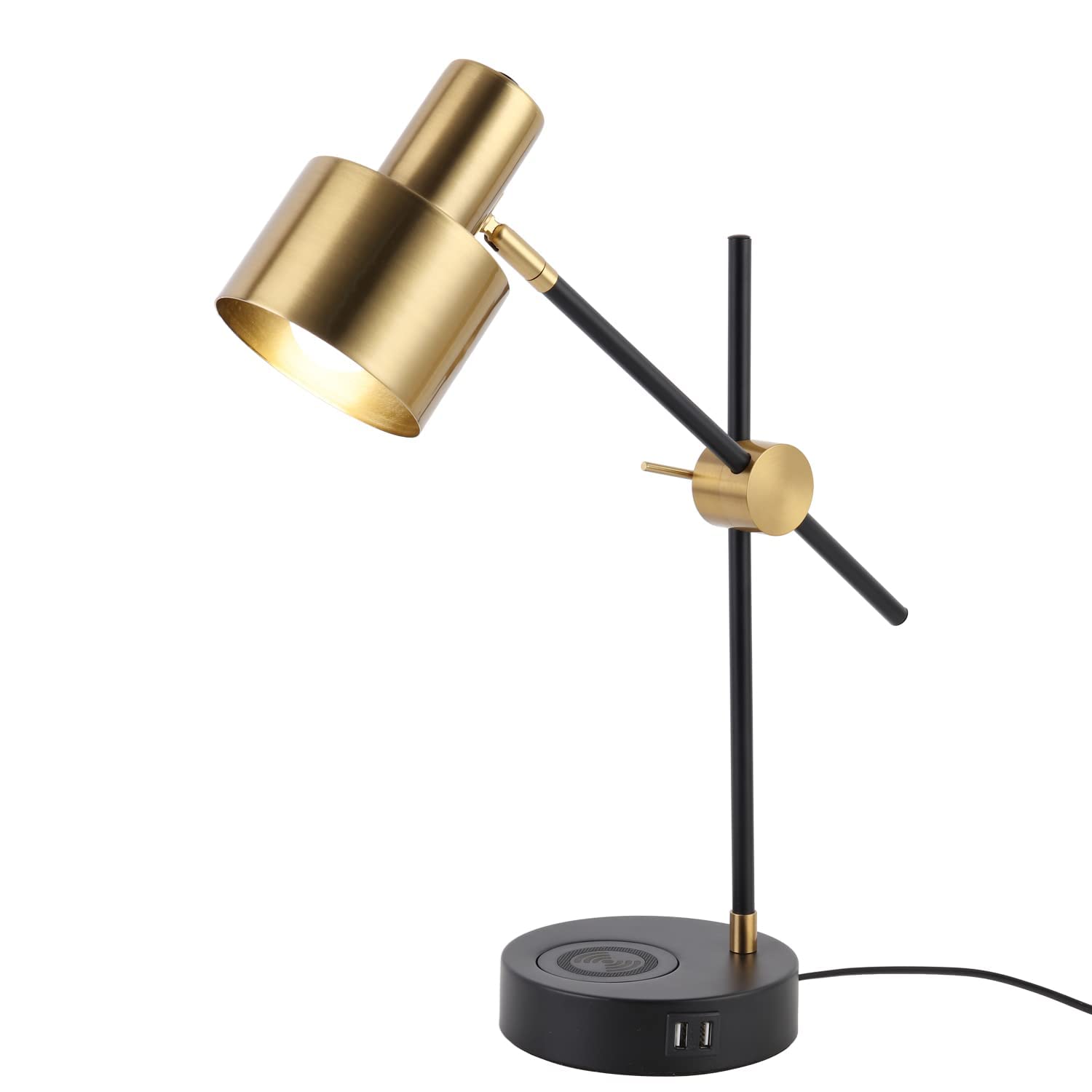 Rlewong Desk Lamp with Charger, USB Charging Port, Touch Control Bright, Eye Caring Natural Light, Made of Metal