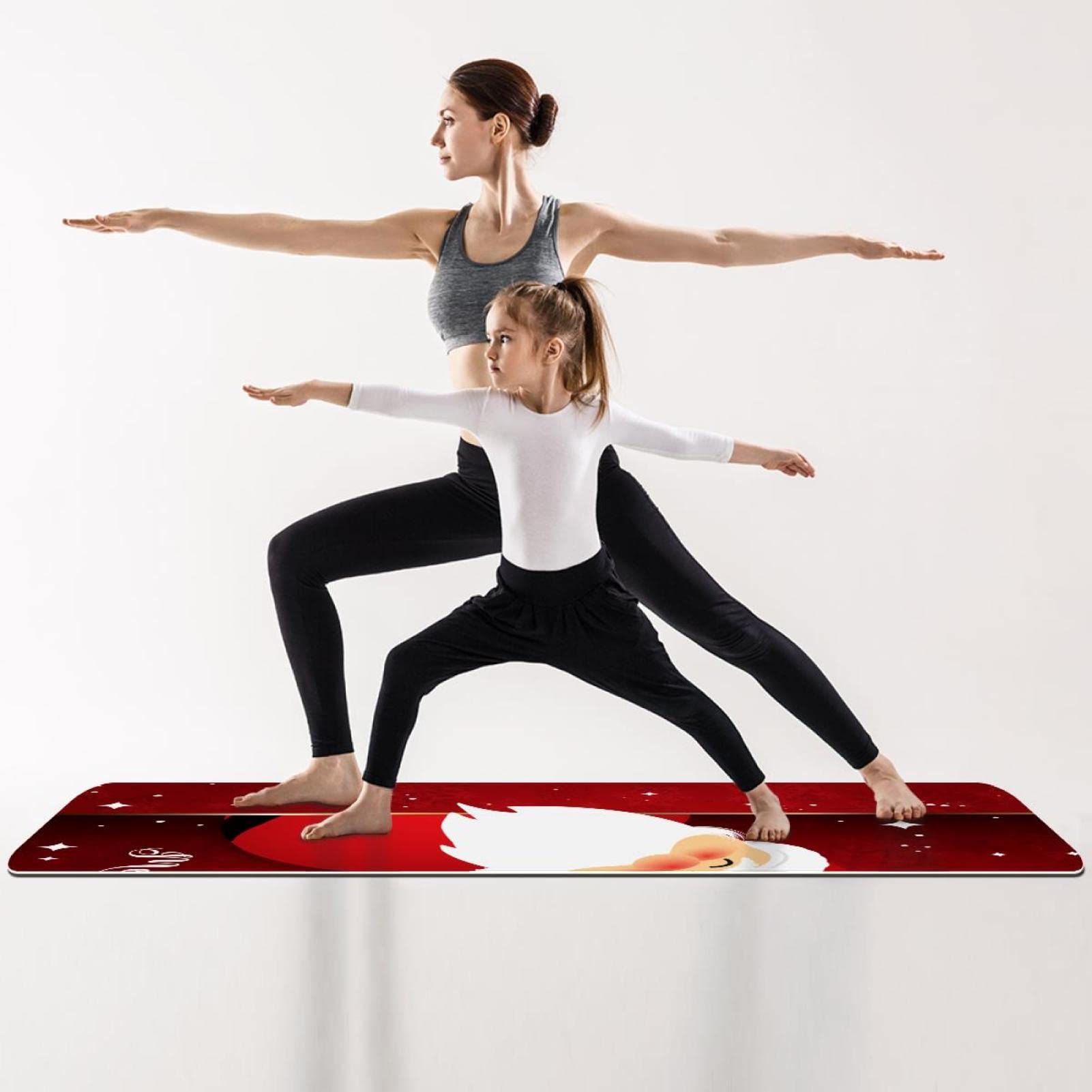 Yoga Mat, Yoga Mats for Home Workout, Workout Mat, Exercise Mats, Pilates Mat, Santa Claus Merry Christmas