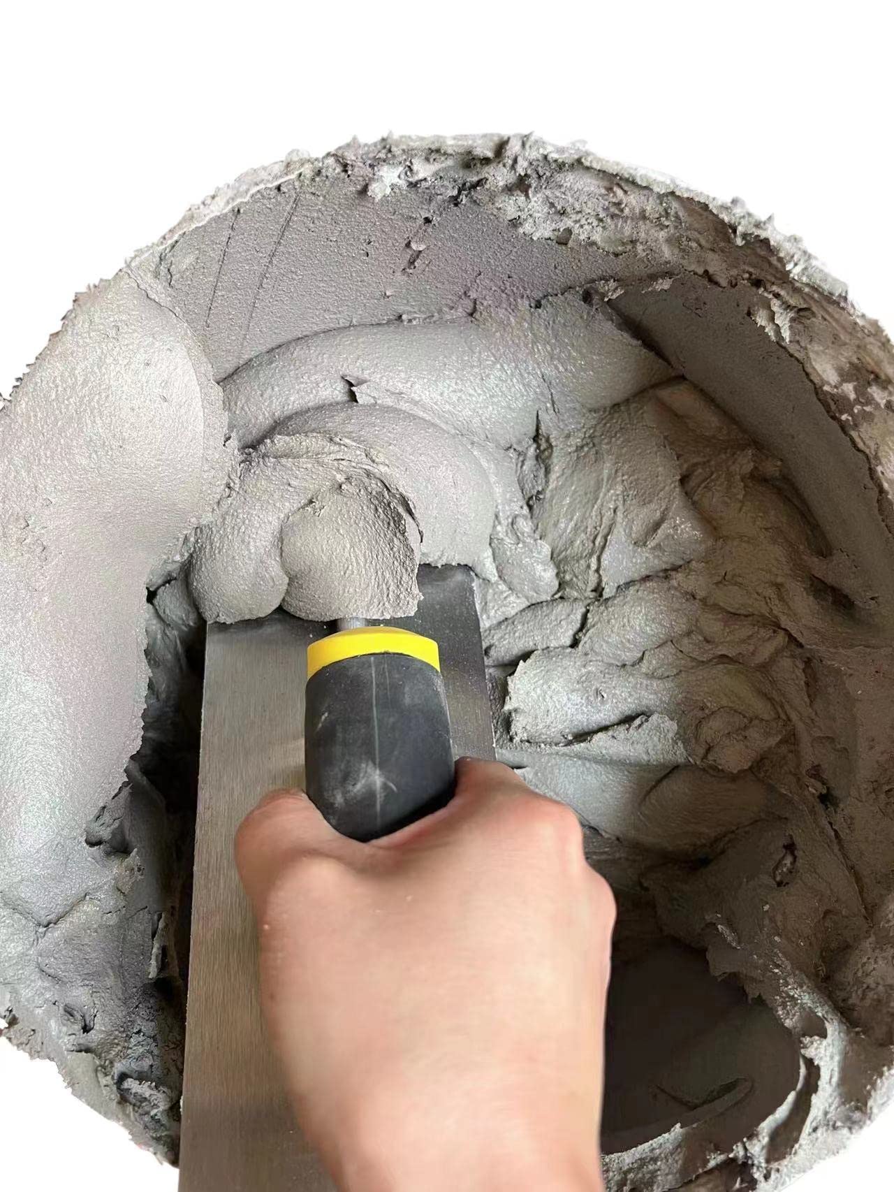 ZJNOTED plastering Trowel 12"X4" Carbon Steel Soft Handle plastering Trowel Normal Polish Plaster Finishing Trowel Carbon Steel Grip Handle