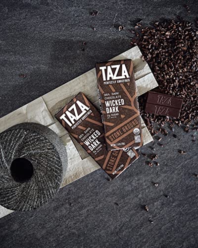 Taza Chocolate Organic Amaze Bar 95% Stone Ground, Wicked Dark, 2.5 Ounce (6 Count), Vegan