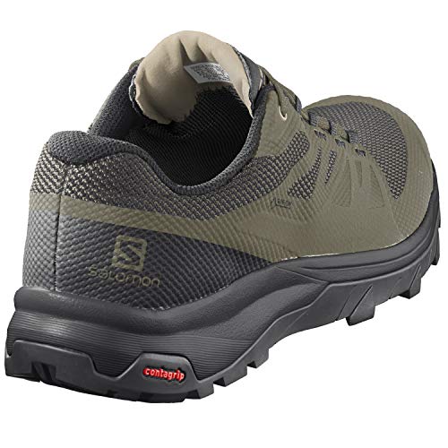 Salomon Outline Gore-TEX Hiking Shoes for Men, Burnt Olive/Black/Safari, 11.5 Wide