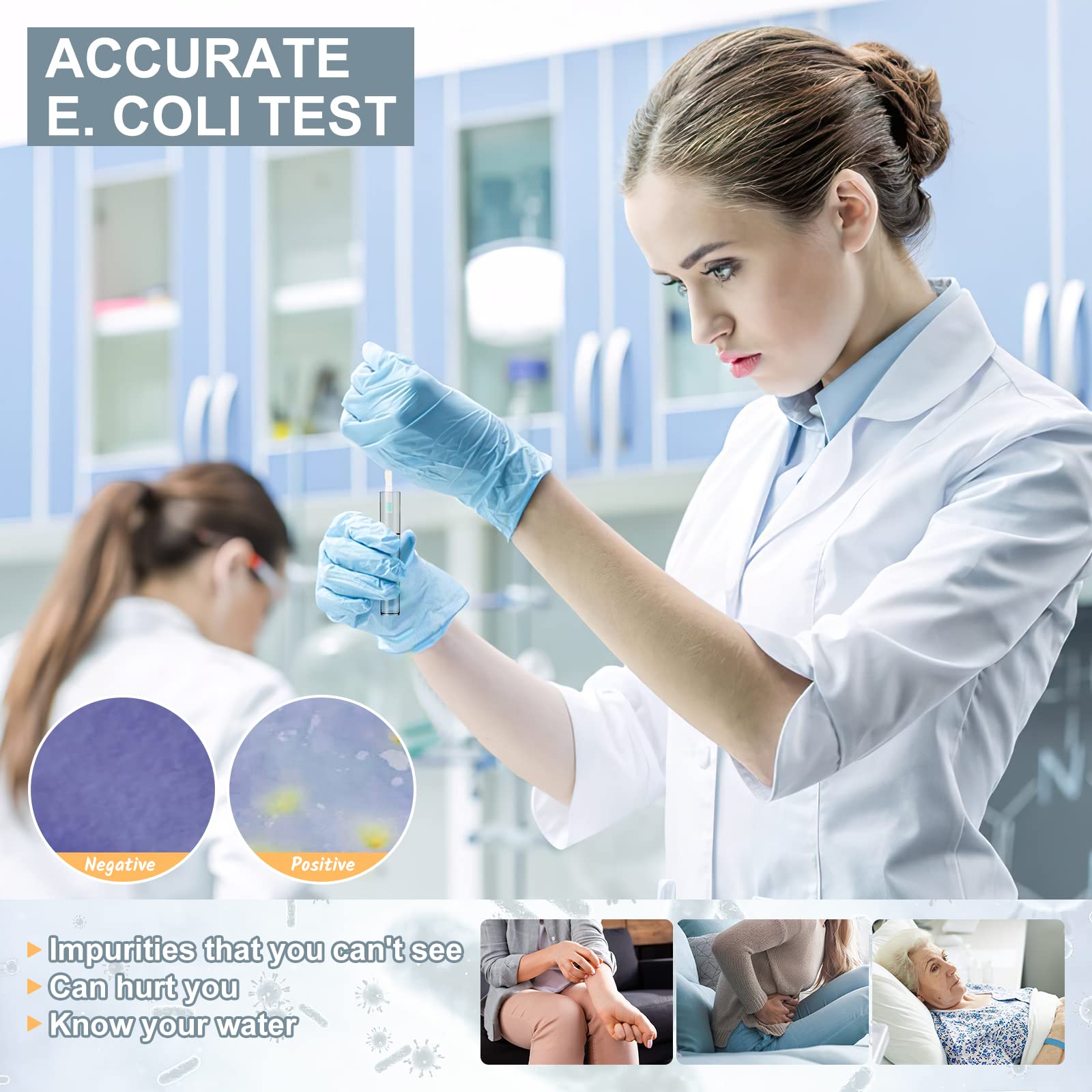 Water Testing Kits for Drinking Water: Drinking Water Test Kit - 2 Bacteria Tests + 100 Strips - Well and Tap Water - Quick & Accuracy Testing for Lead pH Hardness Iron Copper and More - TESPERT
