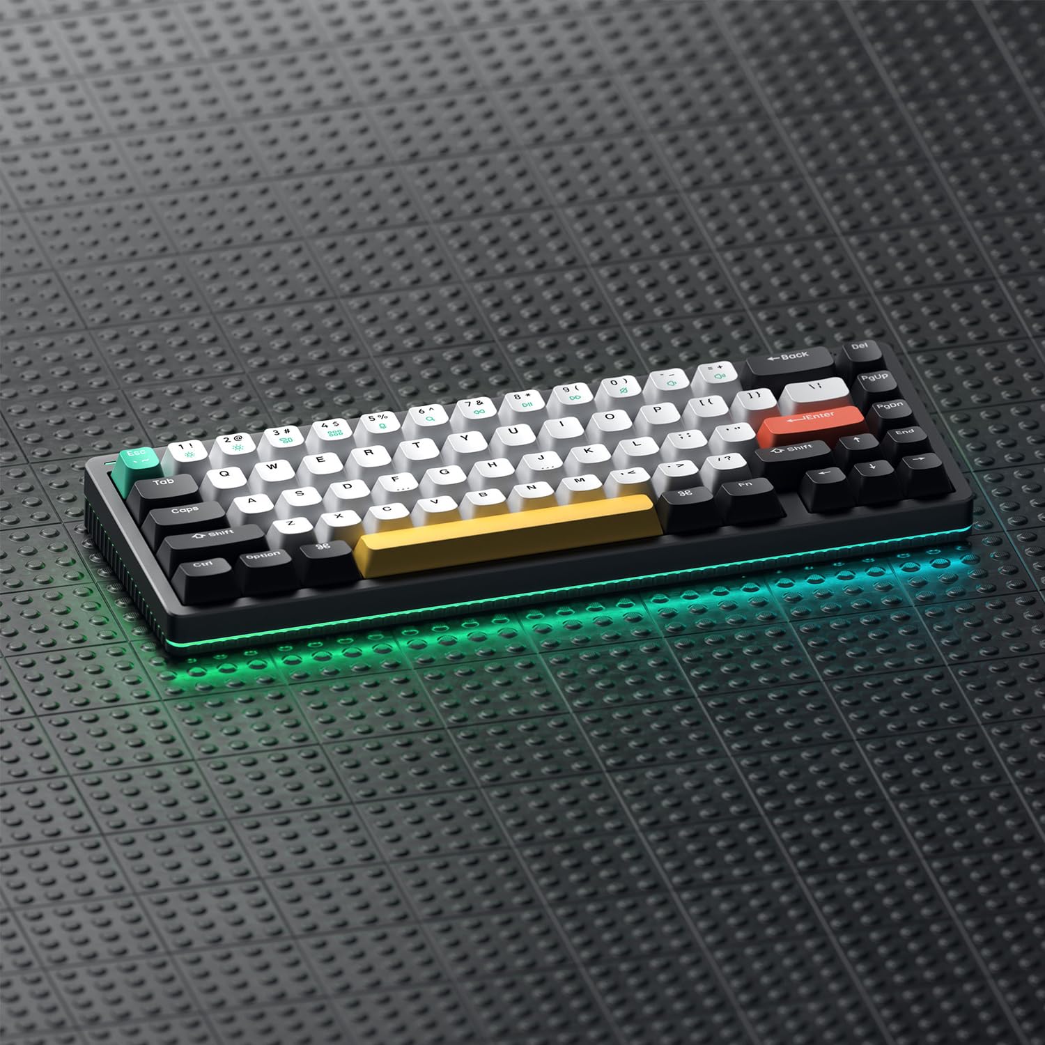 nuphy Halo65 Mechanical Gaming Keyboard with PBT Keycaps, 65% RGB Hot-swap Wireless Keyboard, Supports Bluetooth、2.4G and Wired Connection,Compatible with Mac and Windows-Black(Baby Raccoon Switch)