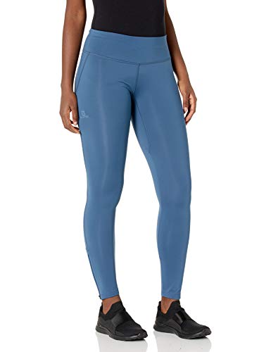 Salomon Women's Standard Agile Warm Tight, Dark Denim, X-Large