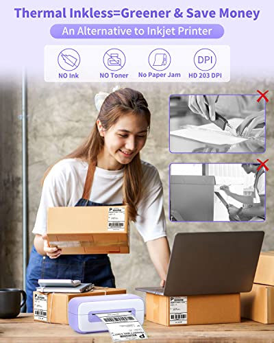 Phomemo 4x6 Shipping Label Printer for Small Business - High Speed Thermal Label Maker Work with Windows,Mac,Linux&Chrome OS, Direct Thermal Printer Support Shipping, Barcode, Household Label and More