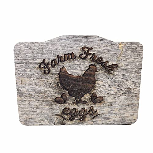 Rockin' Wood Egg Holder Tray- Countertop Stackable Egg Rack For Fresh Eggs - Made in the USA with real rustic reclaimed wood - egg sorter - wood egg tray (Single Tray)