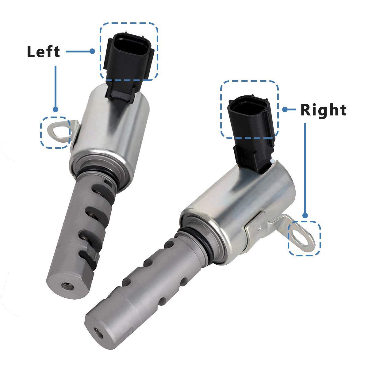 Pair Left & Right Engine Variable Valve Timing (VVT) Solenoid For Toyota, Avalon, Sienna, Highlander, Lexus, ES300, ES330, RX300, RX330, RX400H, 3.0 3.0L Replaces 15330-0A010, 153400A010
