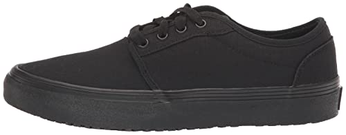 Shoes for Crews Merlin, Men's, Women's, Unisex Slip Resistant Canvas Work Shoes, Water Resistant, Black, Men's 9.5 / Women's 11