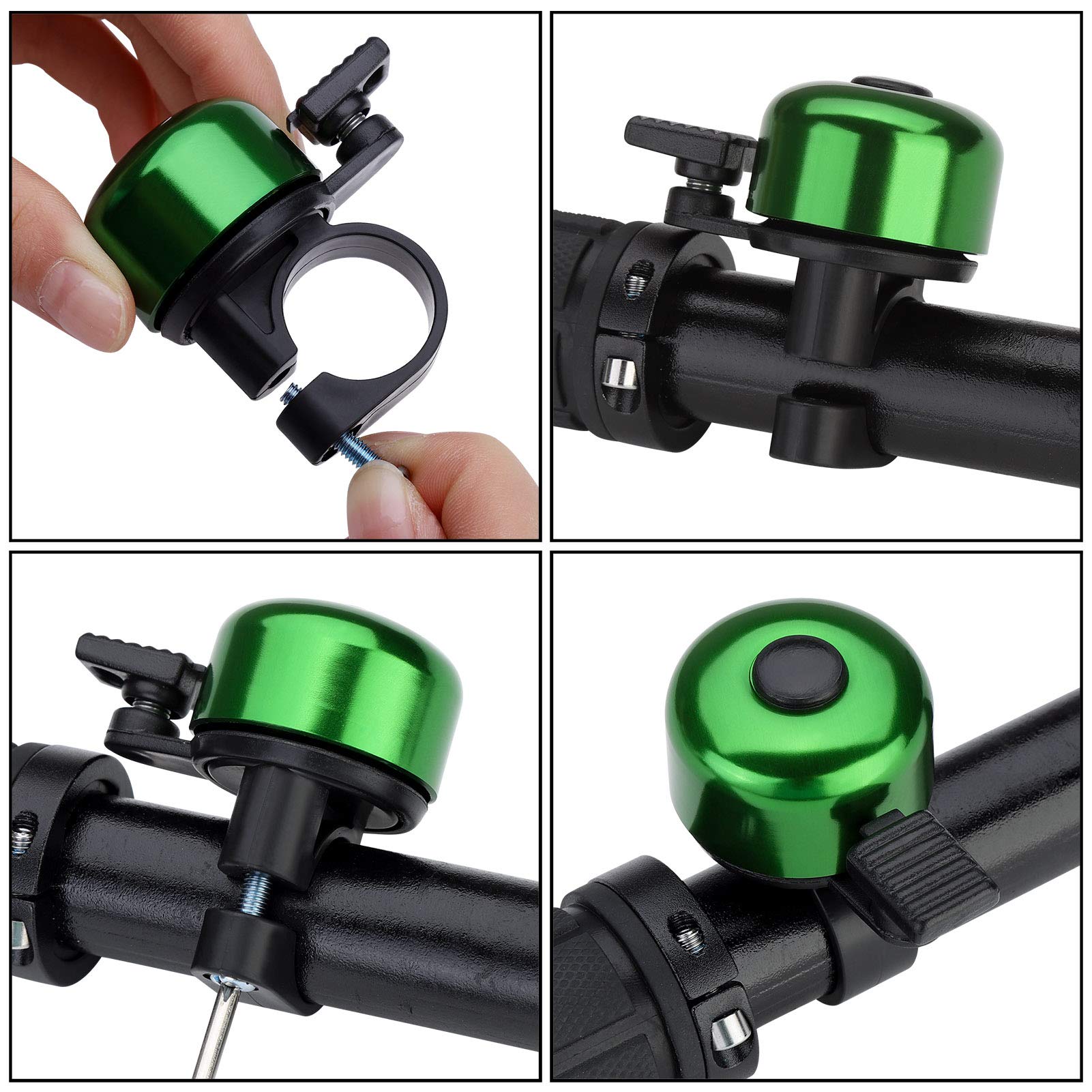 Paliston Bike Bell Bicycle Bell for Adults Kids Boys Girls Green