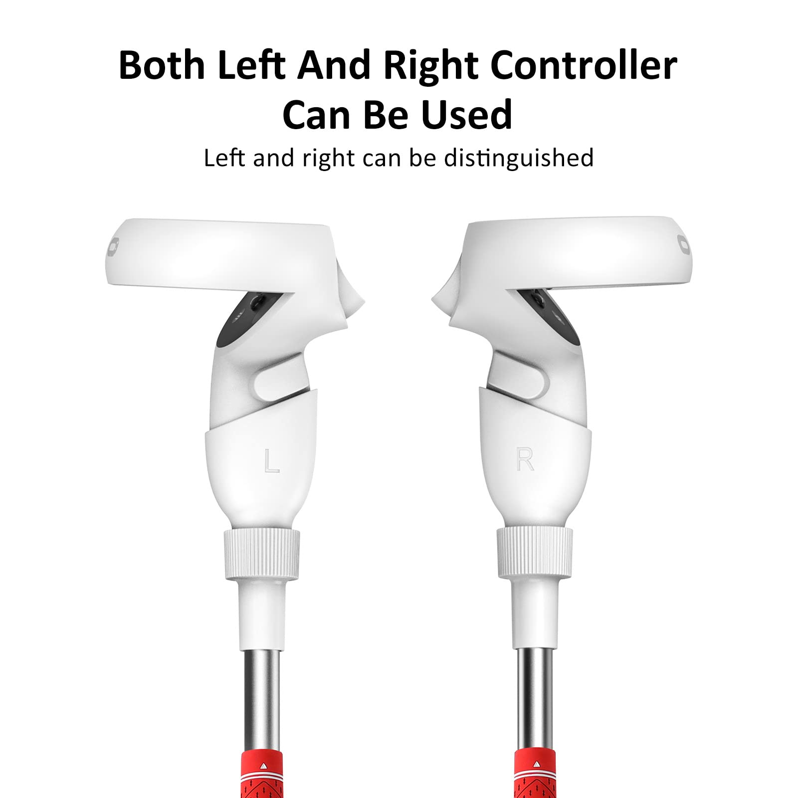 ZHNNT 2PCS VR Golf Club for Oculus Quest 2 Accessories,Golf Club Attachment with 2 Controller Covers, Oculus Quest 2 Golf Club Adapter Realistic Grip to Provide Realistic Gaming Experience