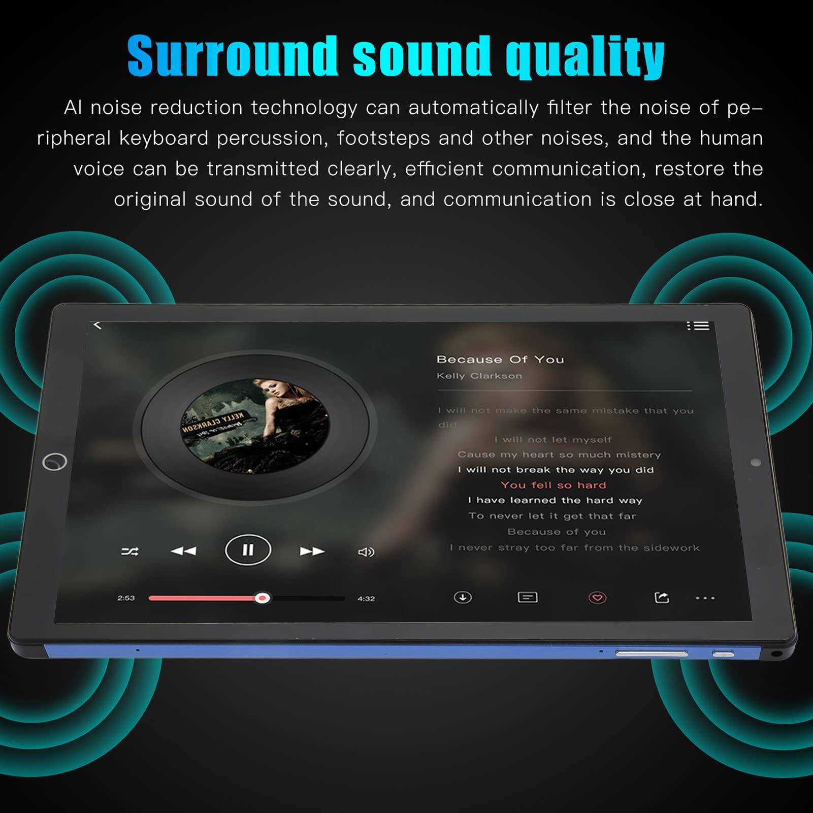 Zopsc 10.1in IPS Tablet for Android11 2.4 5G WiFi Talkable Smart Tablet 6 128GB 5 13MP MT6753 Octa Core GPS Support 3 Card Slot 1920 1080 6000mAh. Blue