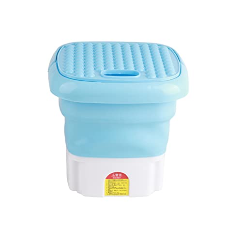 plplaaoo Portable Washing Machine,Foldable Washing Machine,Mini Washing Machine,Portable Washer for Home,Apartment,Camping,Travel,3 Modes Deep Cleaning,US Plug 110V‑240V(Blue)