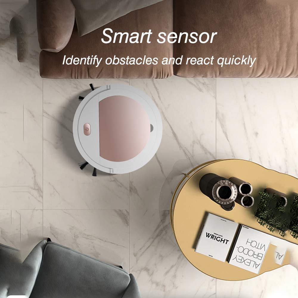Robot Vacuum, Strong Suction, Quiet, Super-Thin Smart Robotic Vacuum Cleaner, Used to Clean Pet Hair, Hard Floors, Black