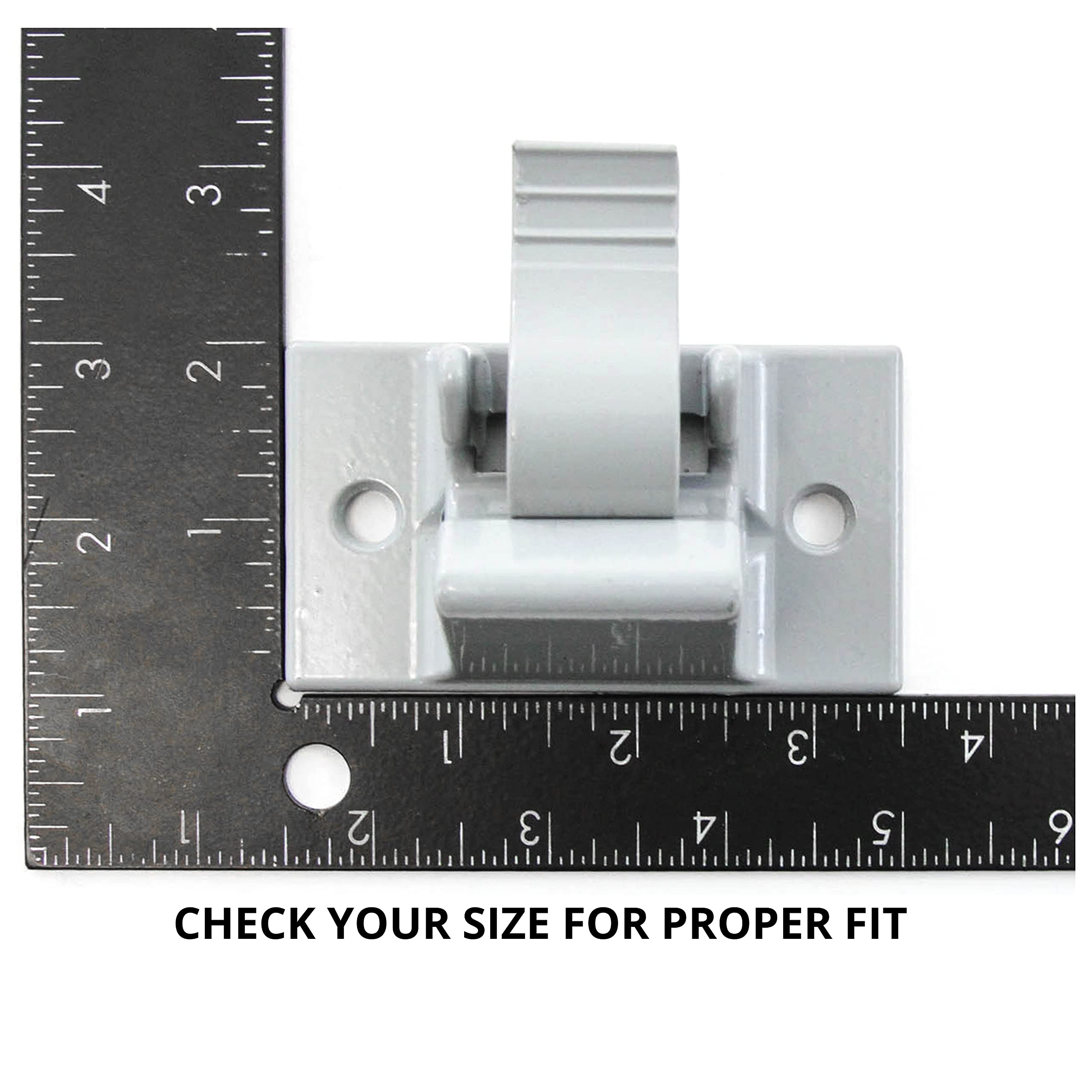 Red Hound Auto Mounting Brackets (2) Compatible with Dometic Sunchaser Lower Awning Arm Bottom Replacement Gray RV Camper Trailer
