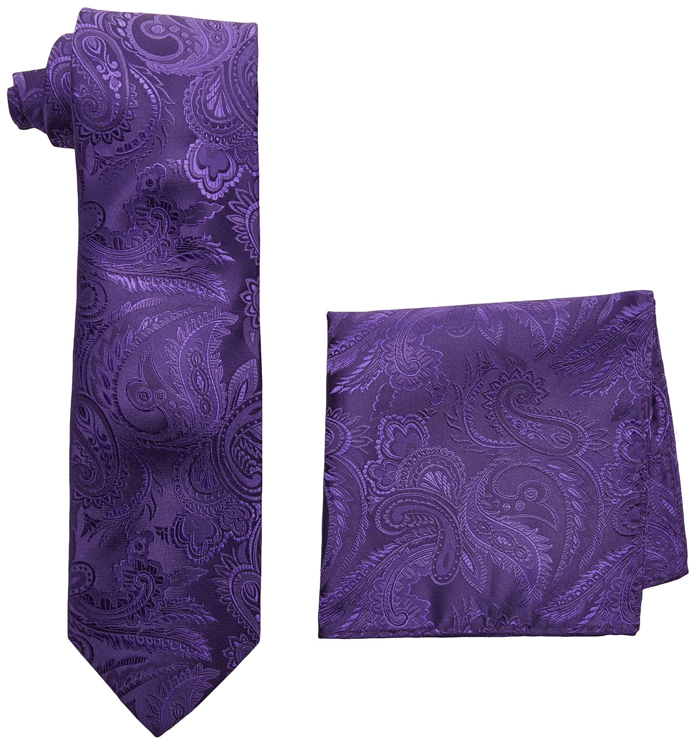 STACY ADAMS mens Classic Style Reg necktie, Purple, Regular US