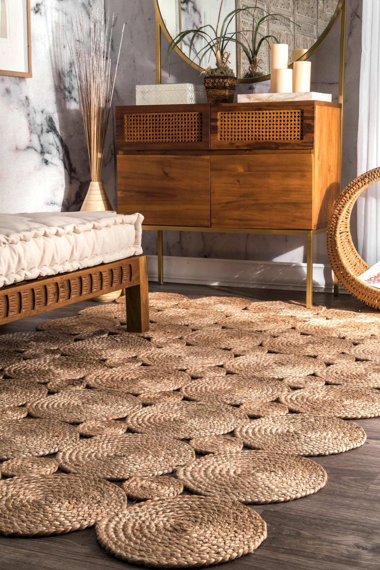nuLOOM Hand Woven Drusilla Area Rug, 8x10, Natural