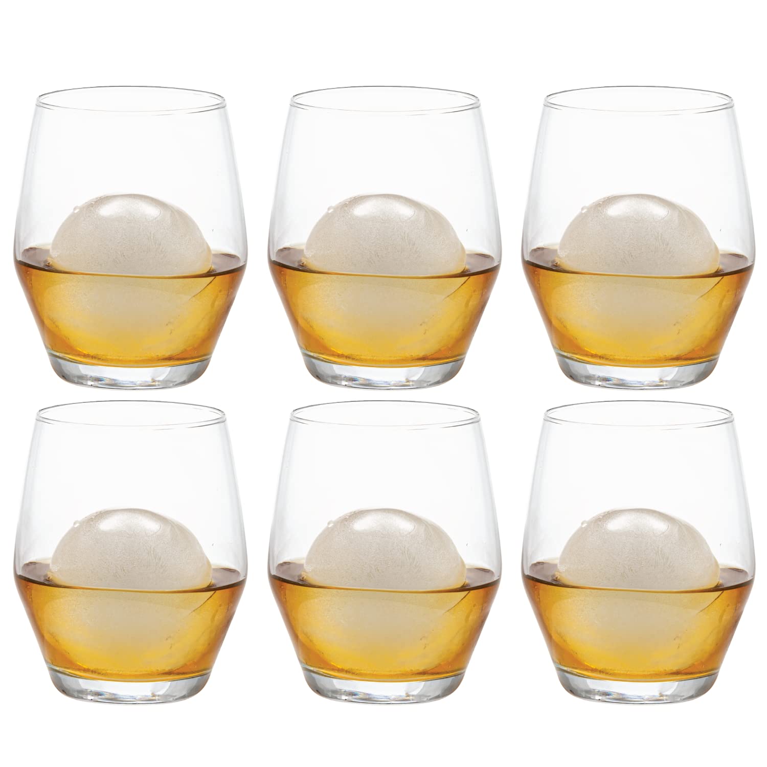 Vikko Whiskey Glasses Set of 6, Old Fashioned Whiskey Glasses 12.5 Ounce, Premium Scotch Glasses, Dishwasher Safe Bar Glasses