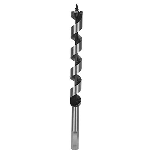 Zerone Auger Drill Bit, 8pc Carbon Steel Hex Shank Brad Point Drill SDS Auger Spiral Wood Drilling Tool with Wooden Case, Diameter 6mm 8mm 10mm 12mm 14mm 16mm 18mm 20mm