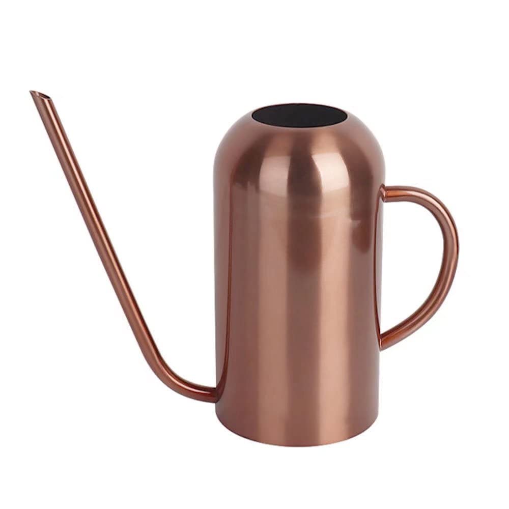 Watering Can Indoor Plants, 50 oz/1500 ml Metal Stainless Steel Watering Can Pot with Long Spout for Indoor House Plants Bonsai Outdoor Garden Flower Decorative(Copper)