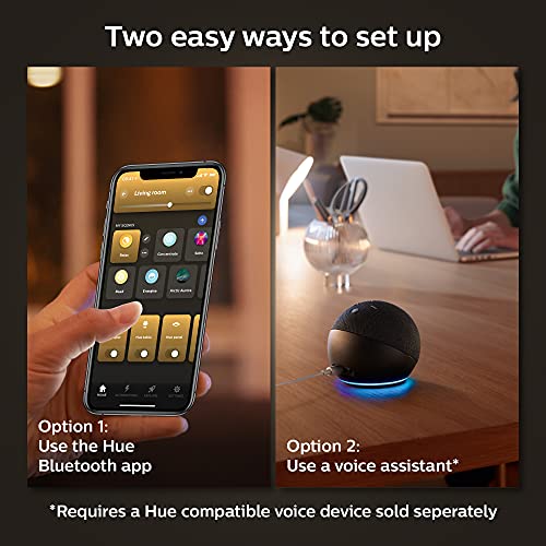 Philips Hue Smart 60W GU10 LED Bulb - White Ambiance Warm-to-Cool White Light - 2 Pack - 400LM - Indoor - Control with Hue App - Works with Alexa, Google Assistant and Apple Homekit