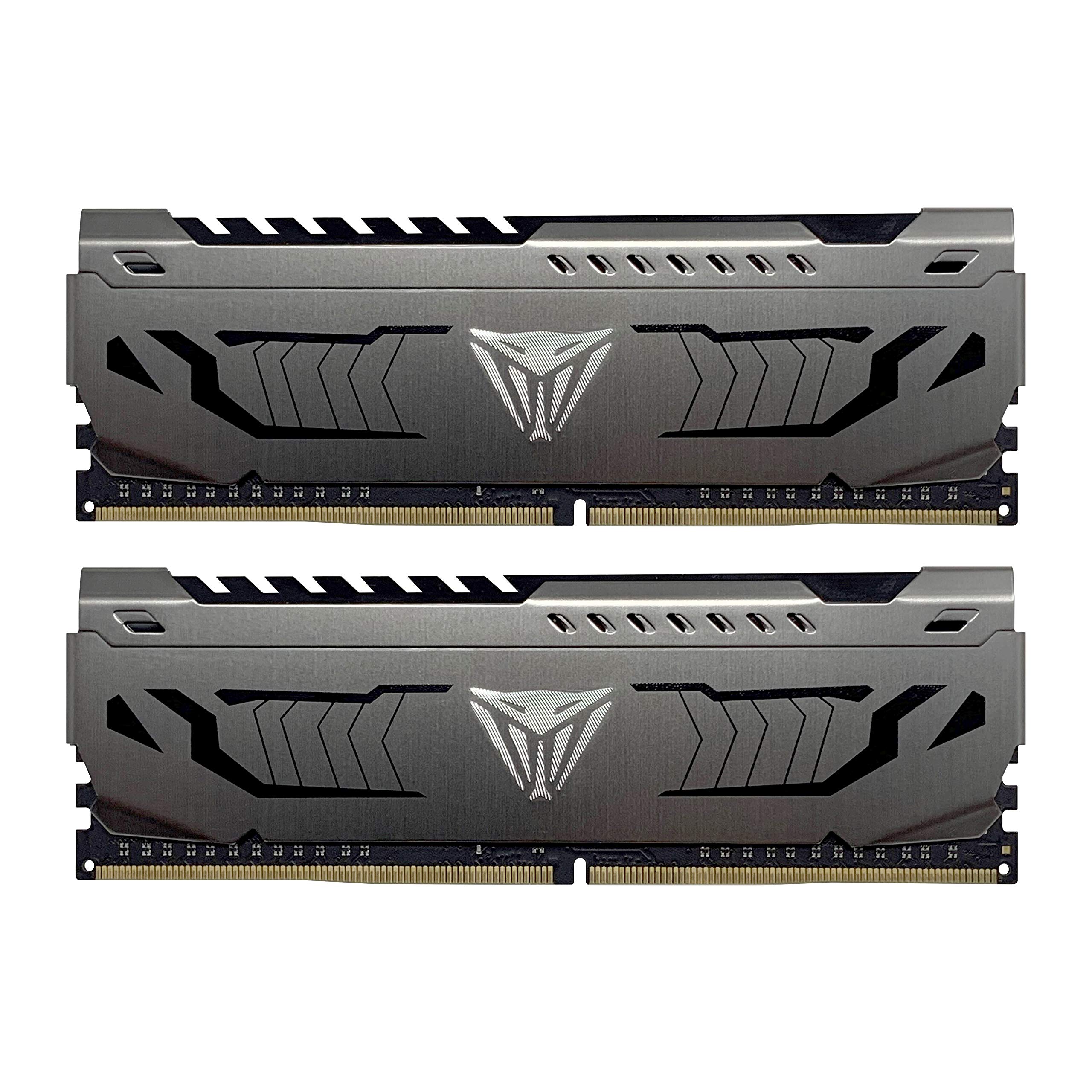 Patriot Viper Steel DDR4 RAM 16GB (2X8GB) 3600MHz CL18 UDIMM Desktop Gaming Memory Kit - PVS416G360C8K