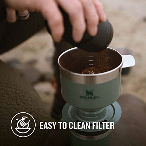 Stanley Perfect Brew Pour Over - Makes 1-6 Cups - Reusable Filter - No Disposable Paper Filters Needed - Compatible with Stanley Bottles - BPA-Free - Easy-clean Stainless Steel & Detachable Filter