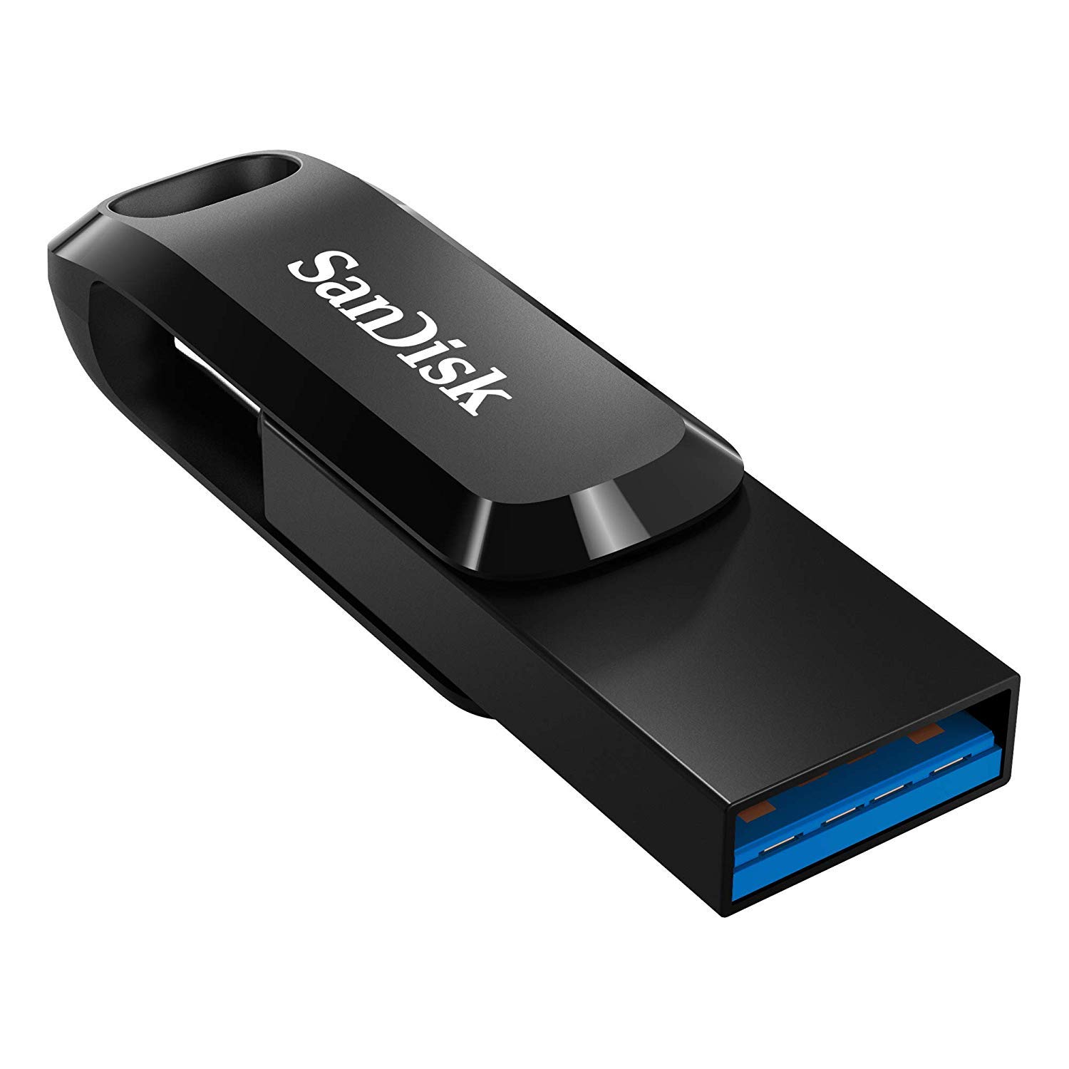 SanDisk 128GB Ultra Dual Drive Go (SDDDC3-128G-G46) 2-in-1 USB Type-A & Type-C Flash Drive - 2 Pack Bundle with 1 Everything But Stromboli Lanyard