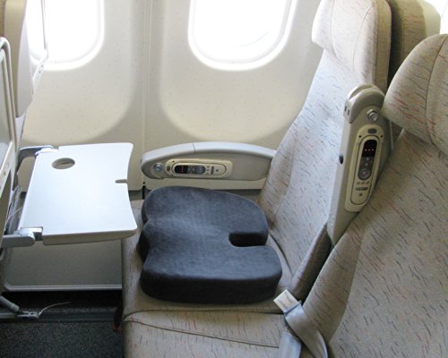 TravelMate Gel-Enhanced Memory Foam Seat Cushion β Perfect for Office Chair & Car Seat Cushion β Helps Relief from Tailbone Pain β Reduce Pressure on Coccyx & Hip β Non-Slip Washable Cover