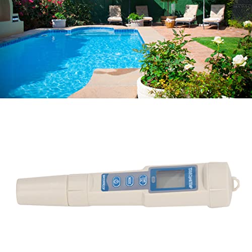 Water Quality Tester, Large Display Screen Precise Easy to Carry PH EC TDS Temp Meter Ergonomic 4 in 1 ABS Housing for Aquarium for Fish Hatchery