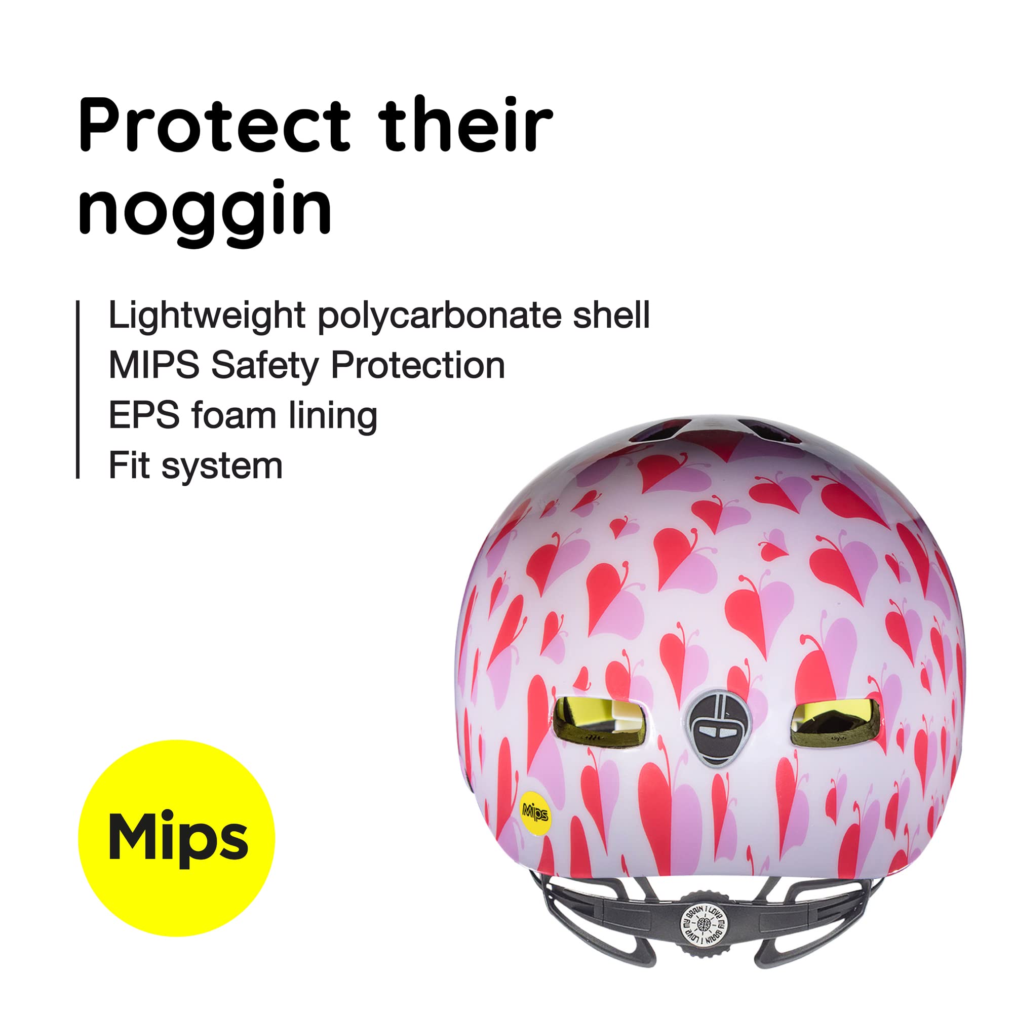 Nutcase, Baby Nutty, Toddler Bike Helmet with MIPS, Love Bug Gloss MIPS, XX-Small